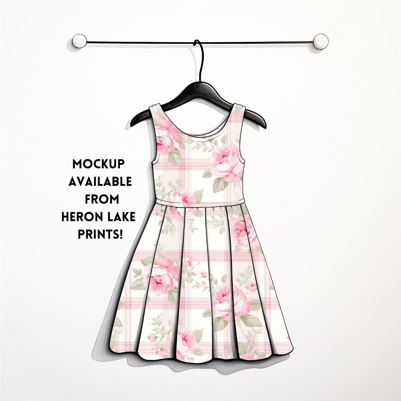 Pink Plaid Roses Seamless Pattern: Commercial Use Print (digital File ...