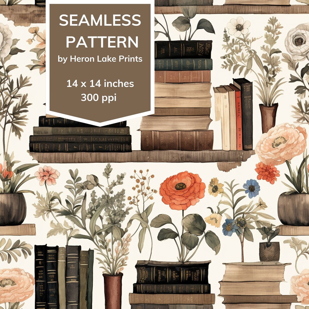 Instant Download | Books and Flowers | Garden Books | Planner Papers ...