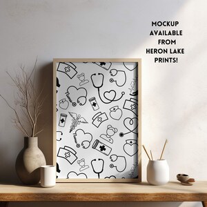 Nurse Nursing Nurses Seamless Pattern, SVG & PNG, With Transparent ...