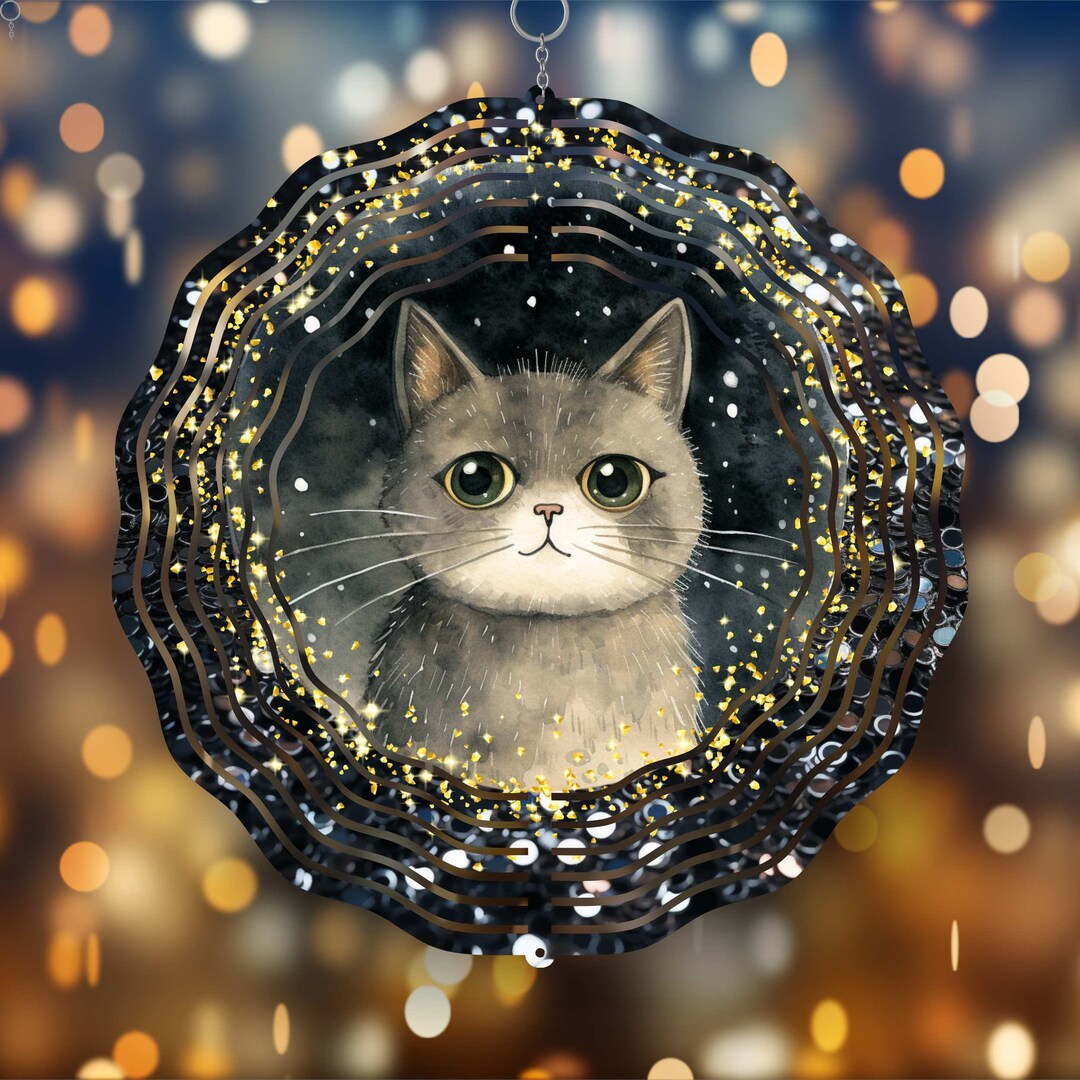 Tabby Cat Wind Spinner Sublimation Design, Christmas Gift (PNG File) - Etsy