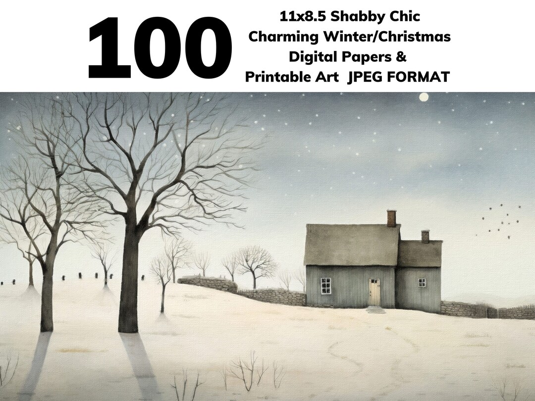 Charming Winter Christmas Background Pack, Printable Art Papers for ...