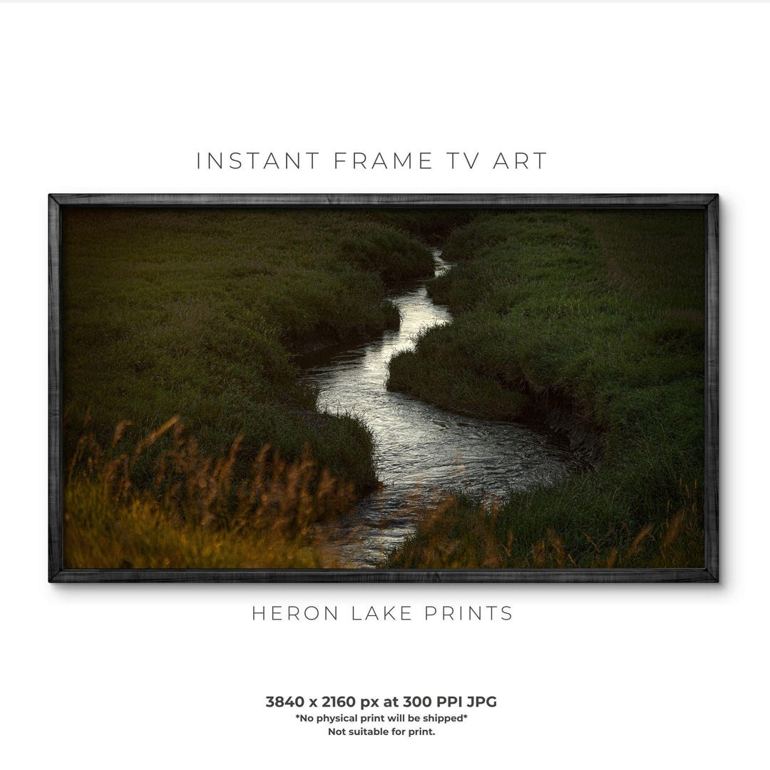 Prairie Stream Photo: Vintage Style Frame TV Art (digital Download) - Etsy