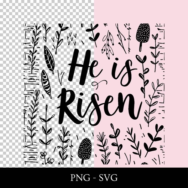 He is Risen Transparent Png - Etsy