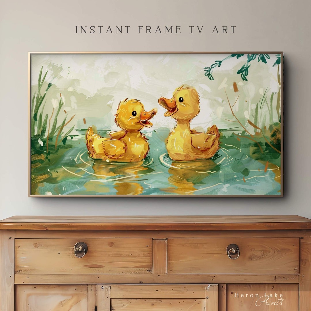 Duckling Frame TV Art: Spring Nursery Decor (digital Download) - Etsy