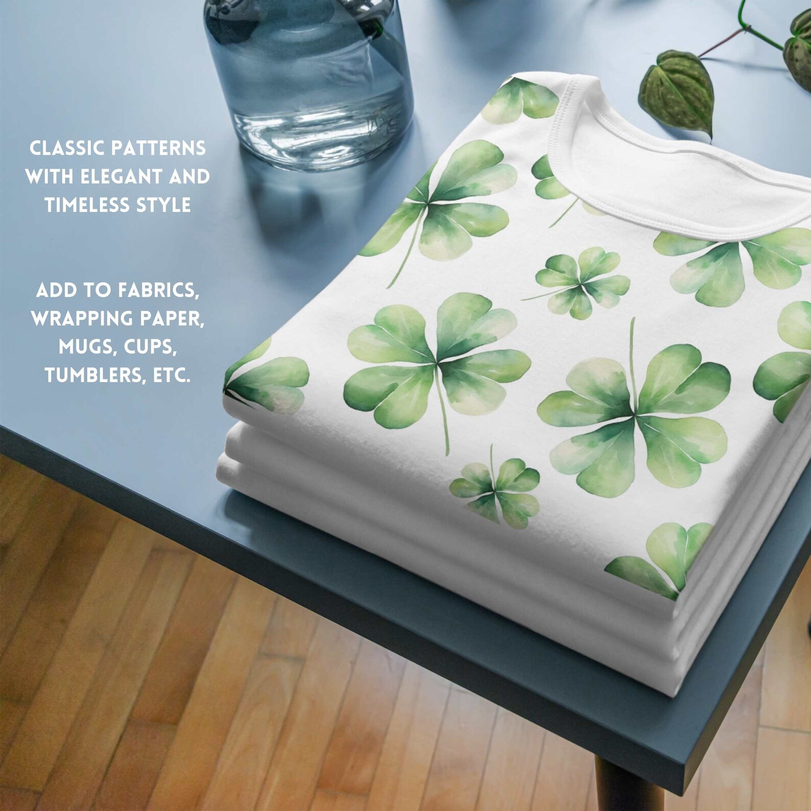 St. Patrick's Day Four Leaf Clover Seamless Pattern (digital File) - Etsy