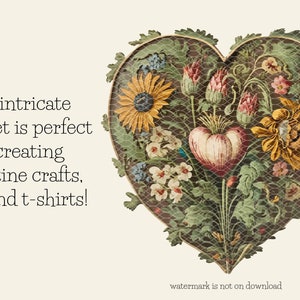 7 Valentine Floral Heart Svgs, Pdfs, Pngs, Rosemaling Heart Clip Art ...