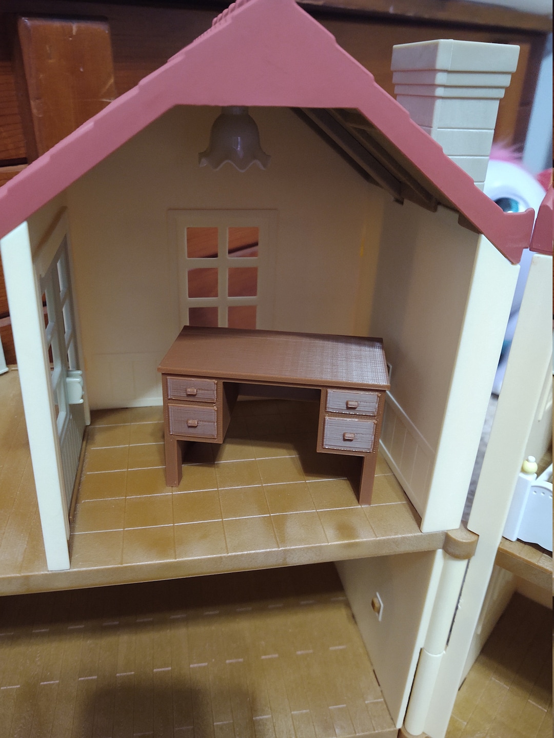 Adorable Miniature Desk for Calico Critters Scale Dollhouse Minis ...