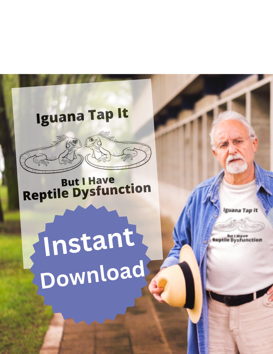Iguana Tap It but I Have Reptile Dysfunction You Print DIGITAL FILE - Etsy