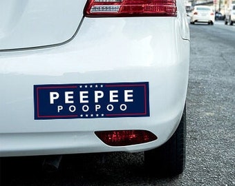 Funny Bumper Sticker Peepee Poopoo Unhinged Car Sticker, Weird Car ...