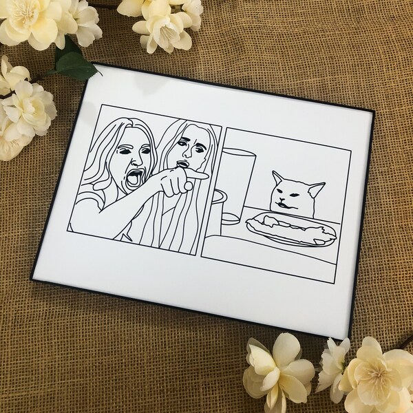 Woman Yelling at Cat - Etsy