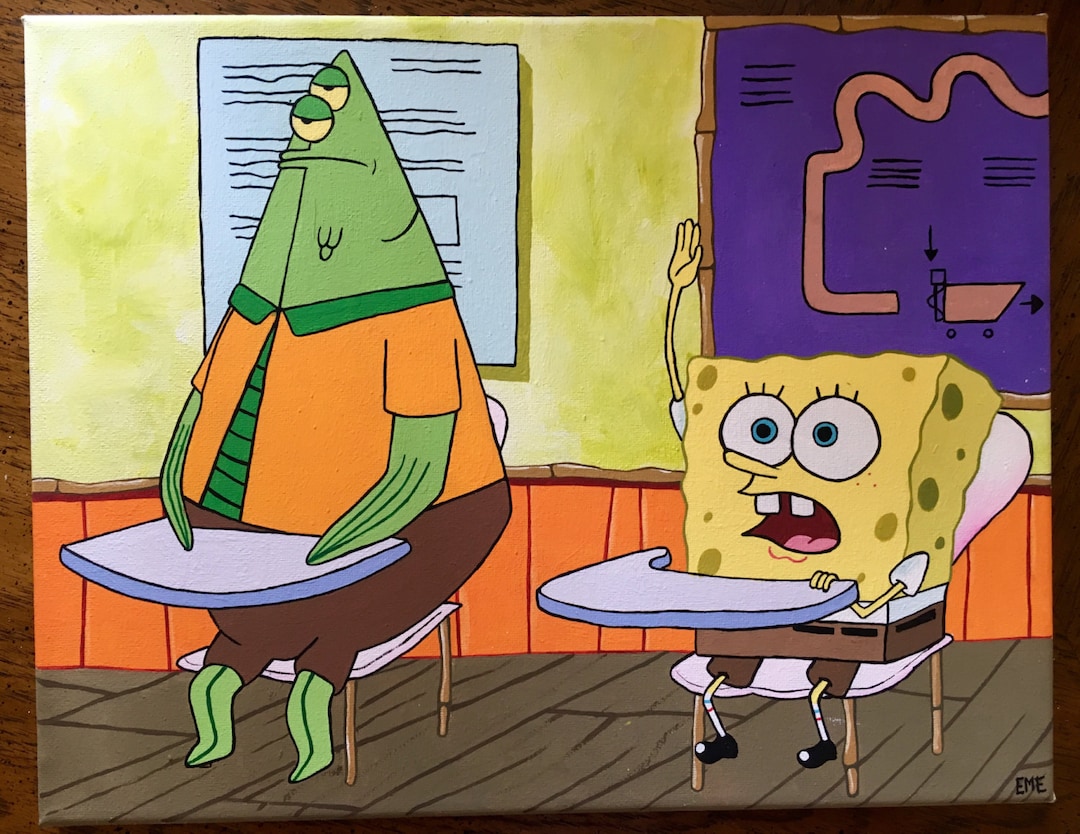 Spongebob Can I Be Excused for the Rest of My Life 11 by 14 Acrylic ...