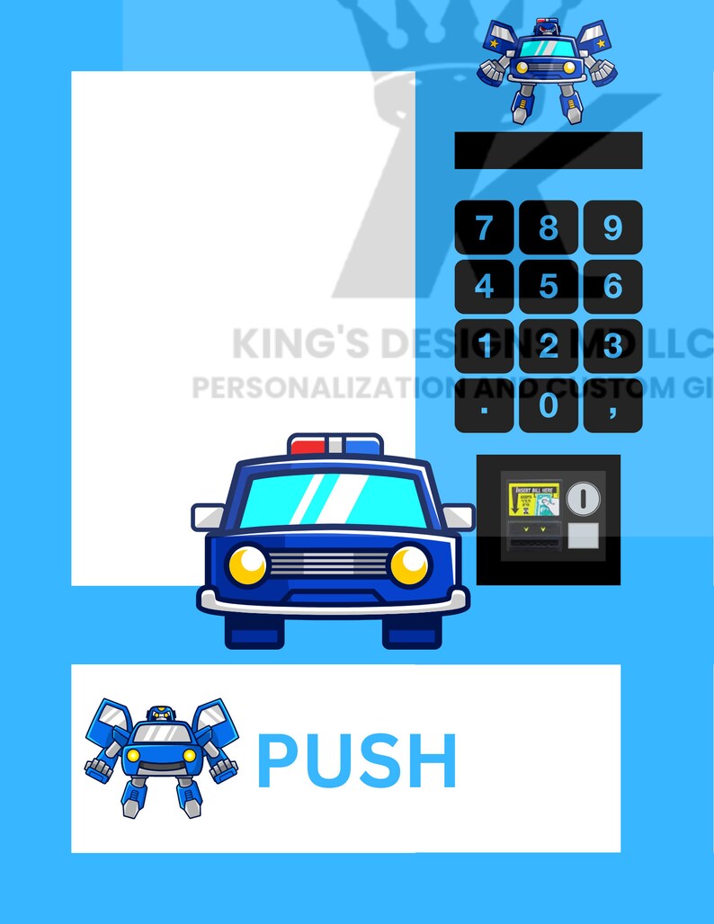 Police Car Vending Machine Template PNG Design, Small Easter Vending ...