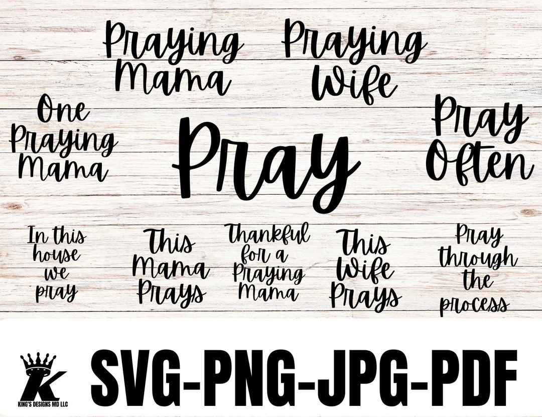 Prayer Bundle SVG File, Christian Prayer SVG Design, Spiritual PNG File ...