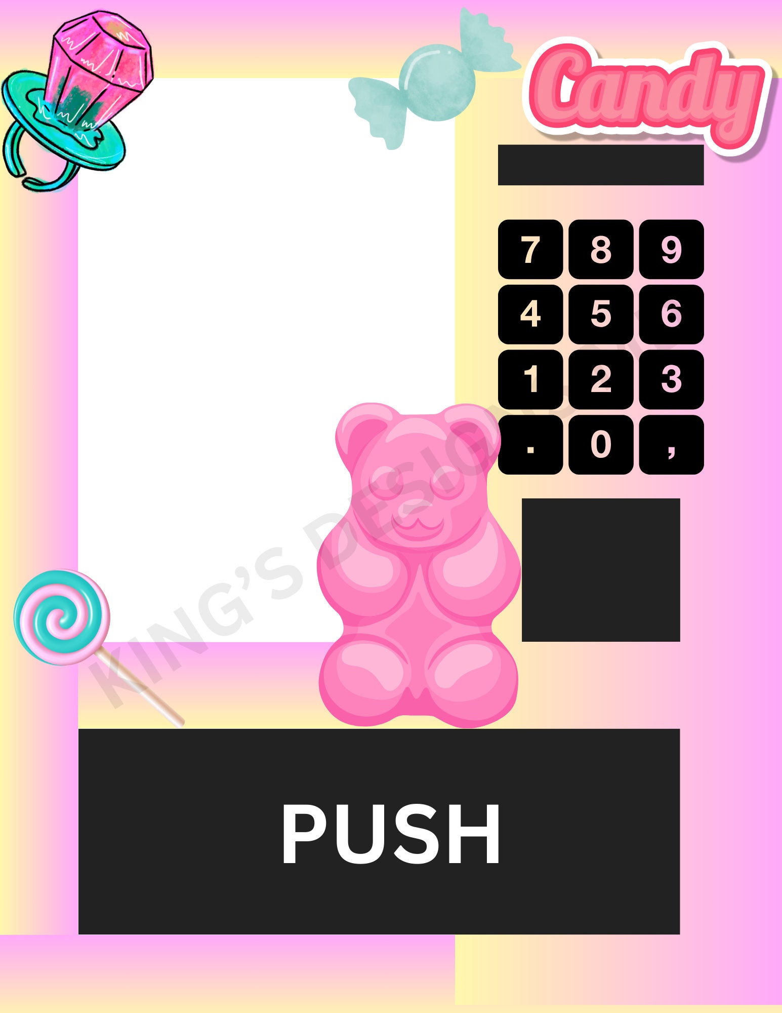 Candy Vending Machine PNG Design, Small Easter Bunny Vending Machine ...