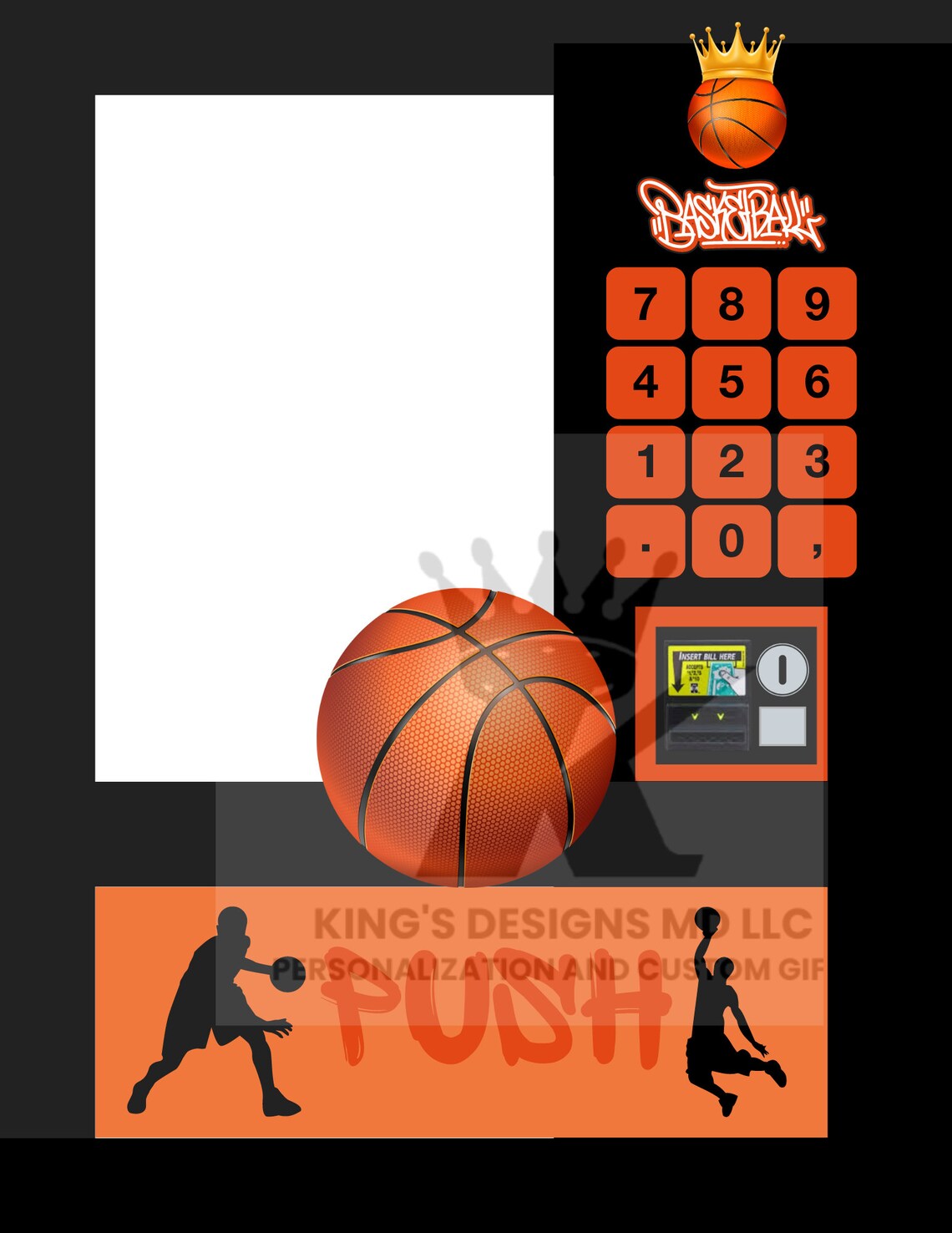 Basketball Vending Machine PNG Design, Vending Png Pdf Jpg, Vending ...