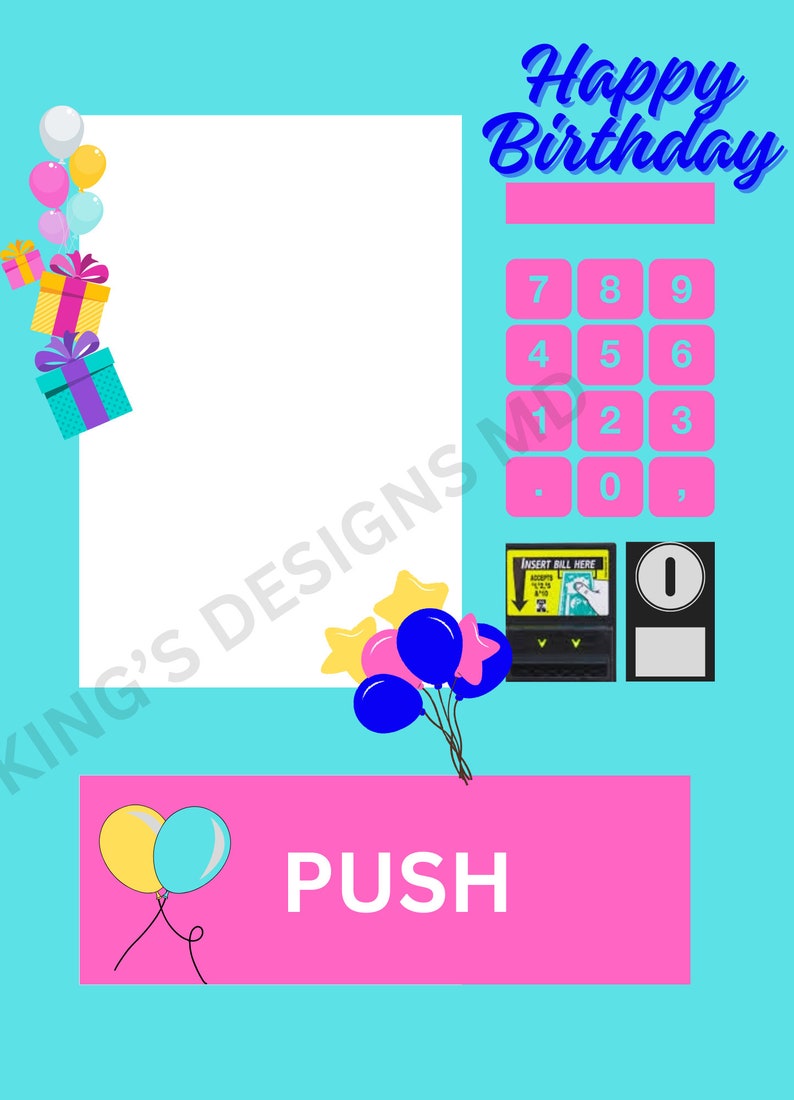 Birthday Vending Machine PNG Design, Birthday Vending Machine Png Pdf ...