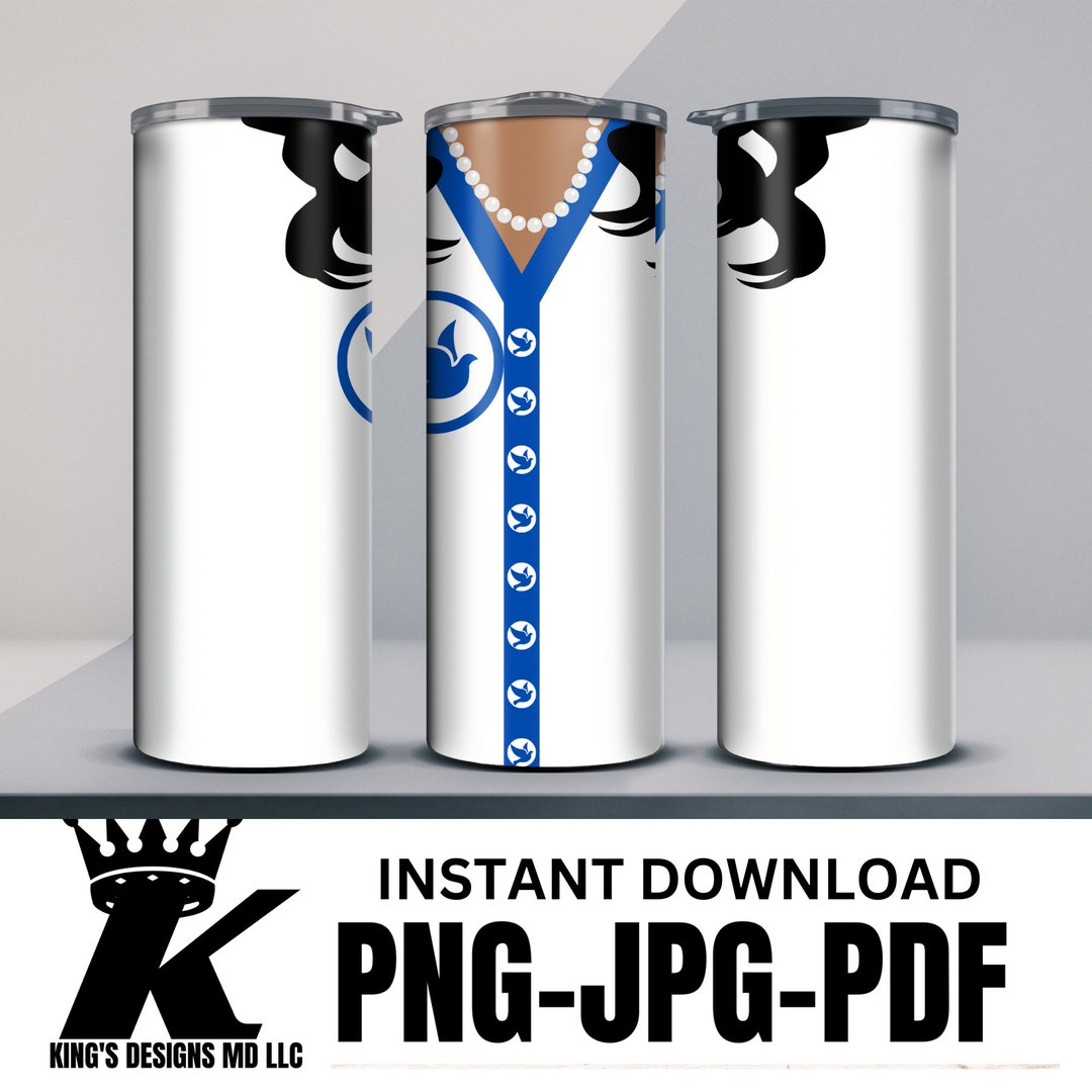 Sorority Inspired Dove Tumbler Wrap, Blue and Whit Tumble Wrap Bundle ...