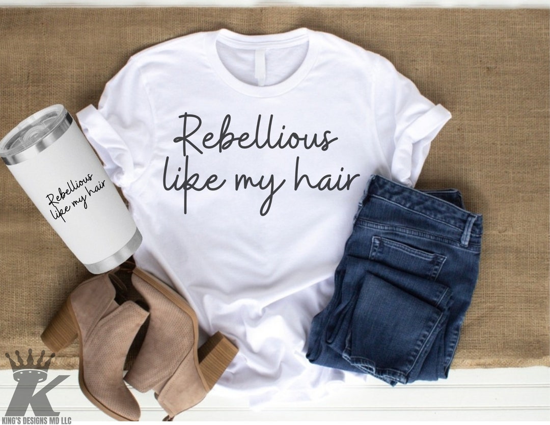 Rebellious Hair DTF SVG Png Pdf Jpg, Natural Hair Png, Curly Hair Png ...
