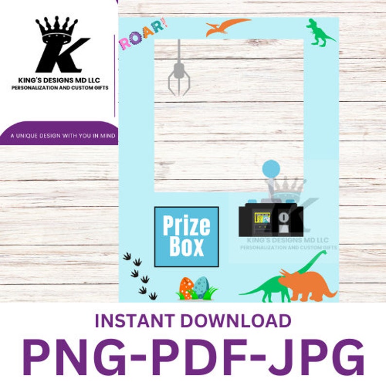 Dinosaur Claw Machine Template PNG Design, Small Easter Claw Vending ...