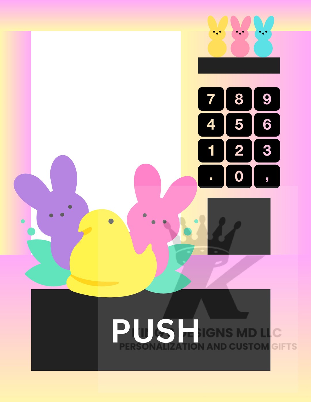 Easter Vending Machine PNG Design, Small Easter Marshmallow Vending ...