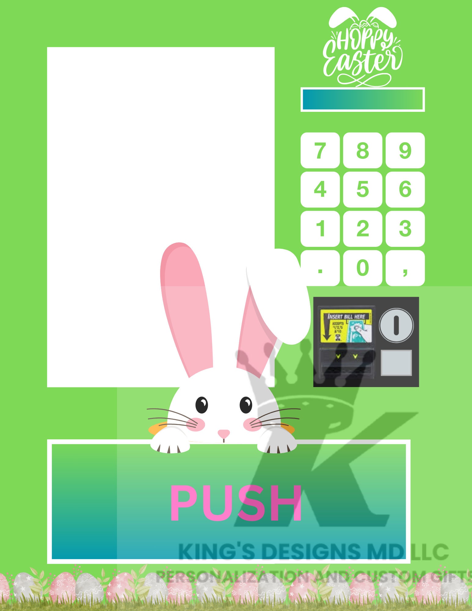 Easter Vending Machine PNG Design, Small Easter Bunny Vending Machine ...