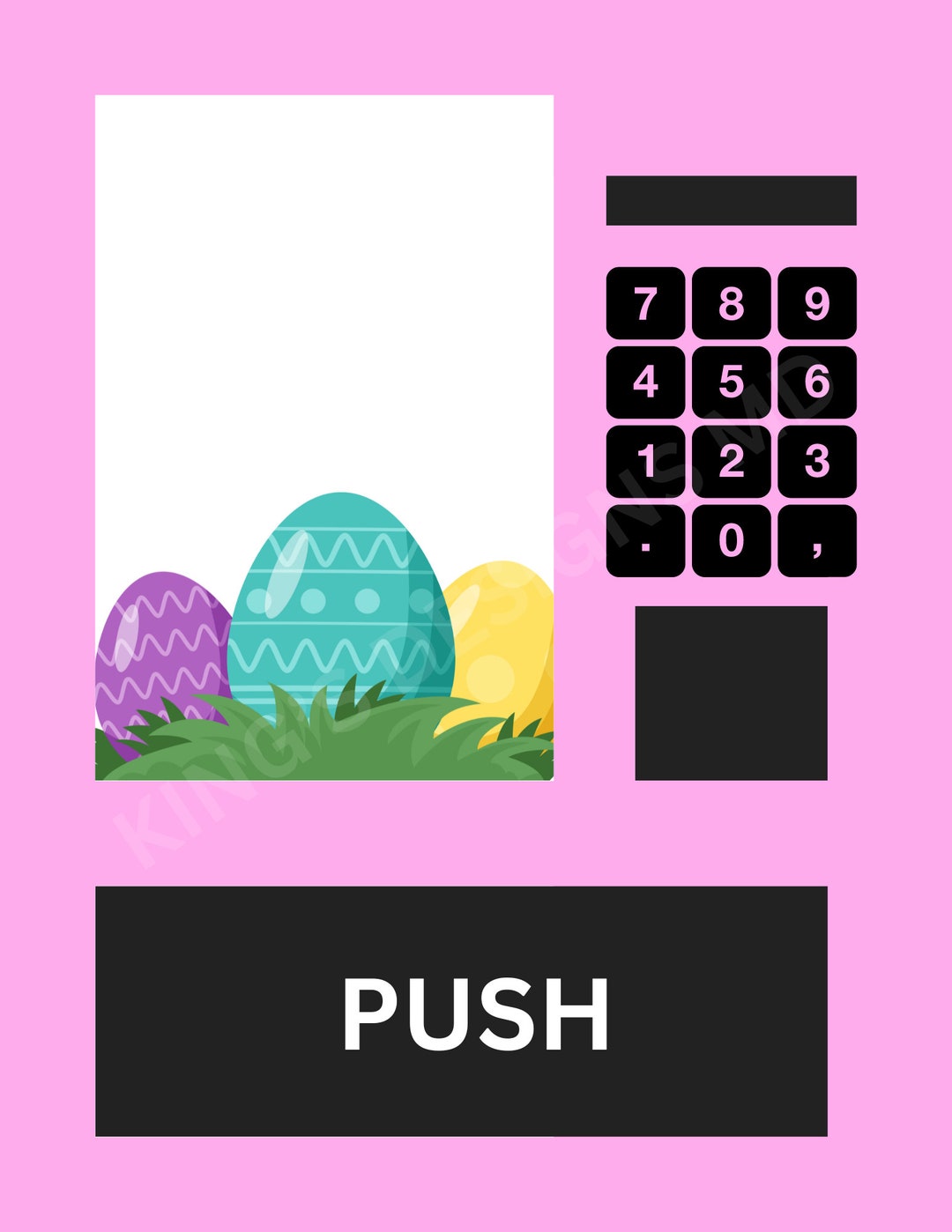 Easter Egg Vending Machine PNG Design, Small Easter Bunny Vending ...