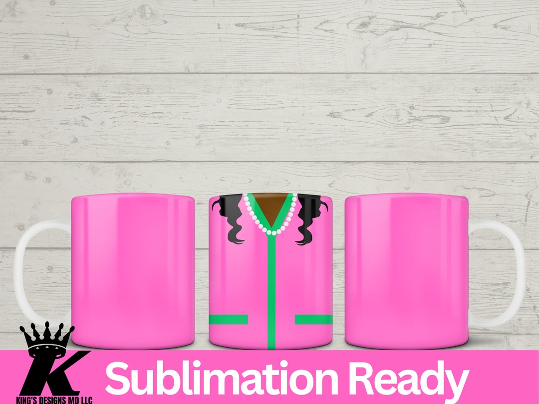 Pink and Green Pearl PNG Mug Wrap, Sorority Inspired Skinny 15oz Mug - Etsy