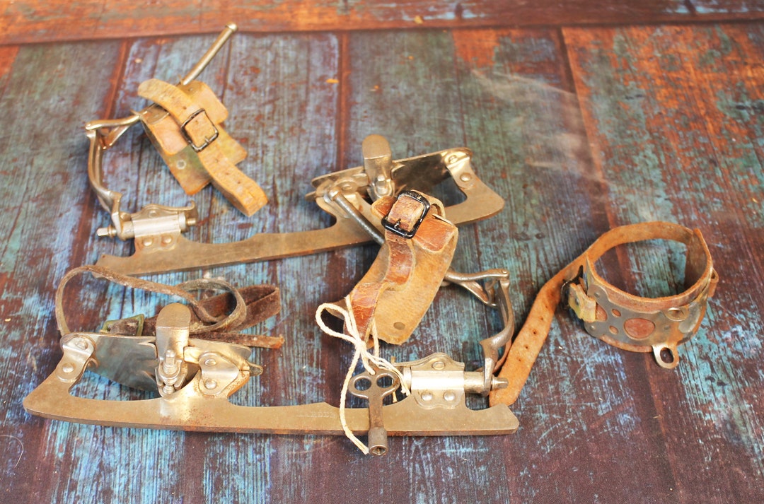 Antique B&B Clamp-on Ice Skates - Christmas! - Etsy