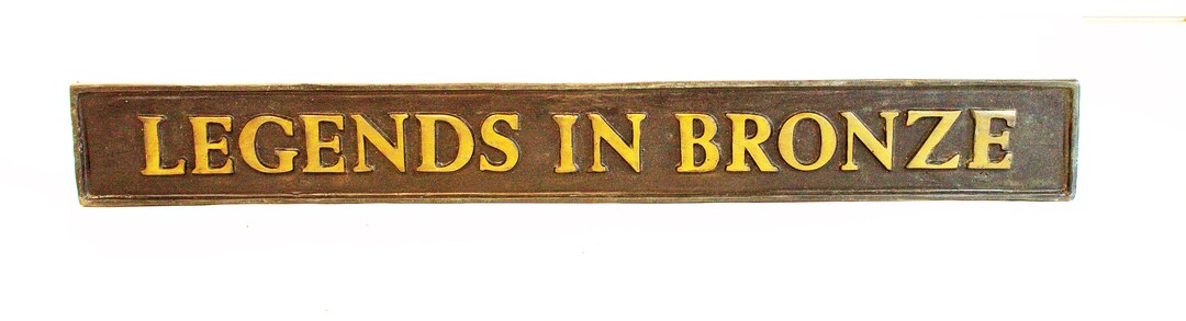 Vintage LEGENDS IN BRONZE Bronze Display Sign - Etsy