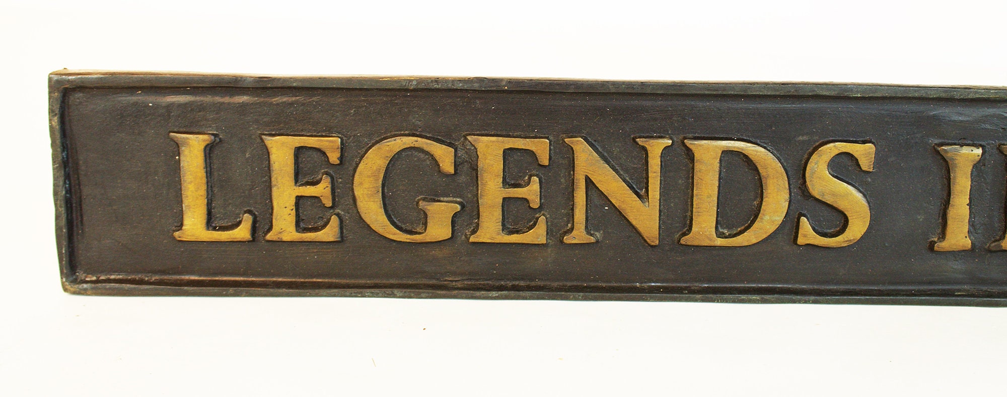 Vintage LEGENDS IN BRONZE Bronze Display Sign - Etsy