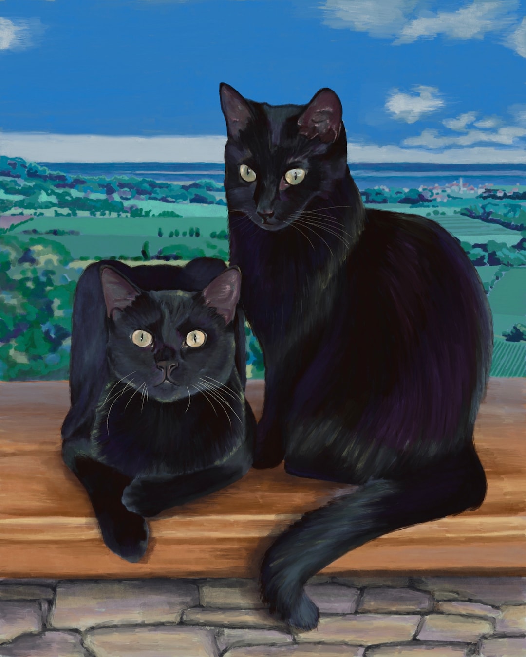 Black Cats Art Print - Etsy