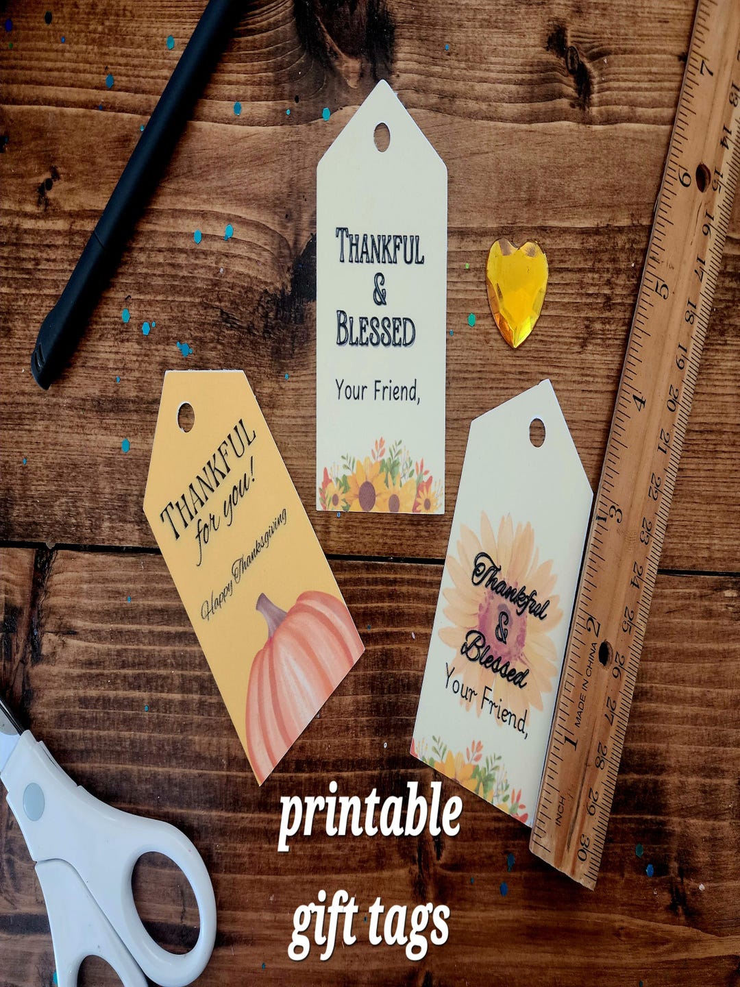 Printable Fall Thankful Gift Tags Friendsgiving Thank You, Thanksgiving ...