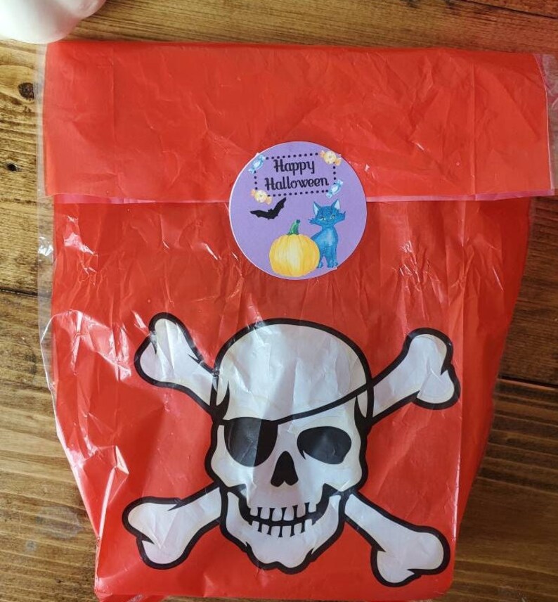 Halloween Stickers for Treat Bags Happy Halloween Labels - Etsy