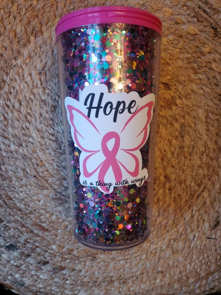 Breast Cancer Ribbon Decal Pink Ribbon Hope Butterfly Vinyl - Etsy