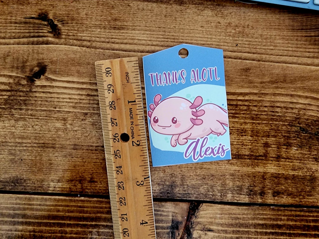 Adorable Axolotl Party Favor Tags Personalized Thank You Tags for ...