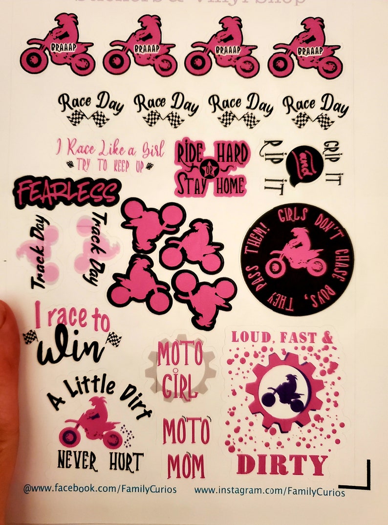 Motocross Stickers Dirt Bike Stickers Race Day Stickers - Etsy