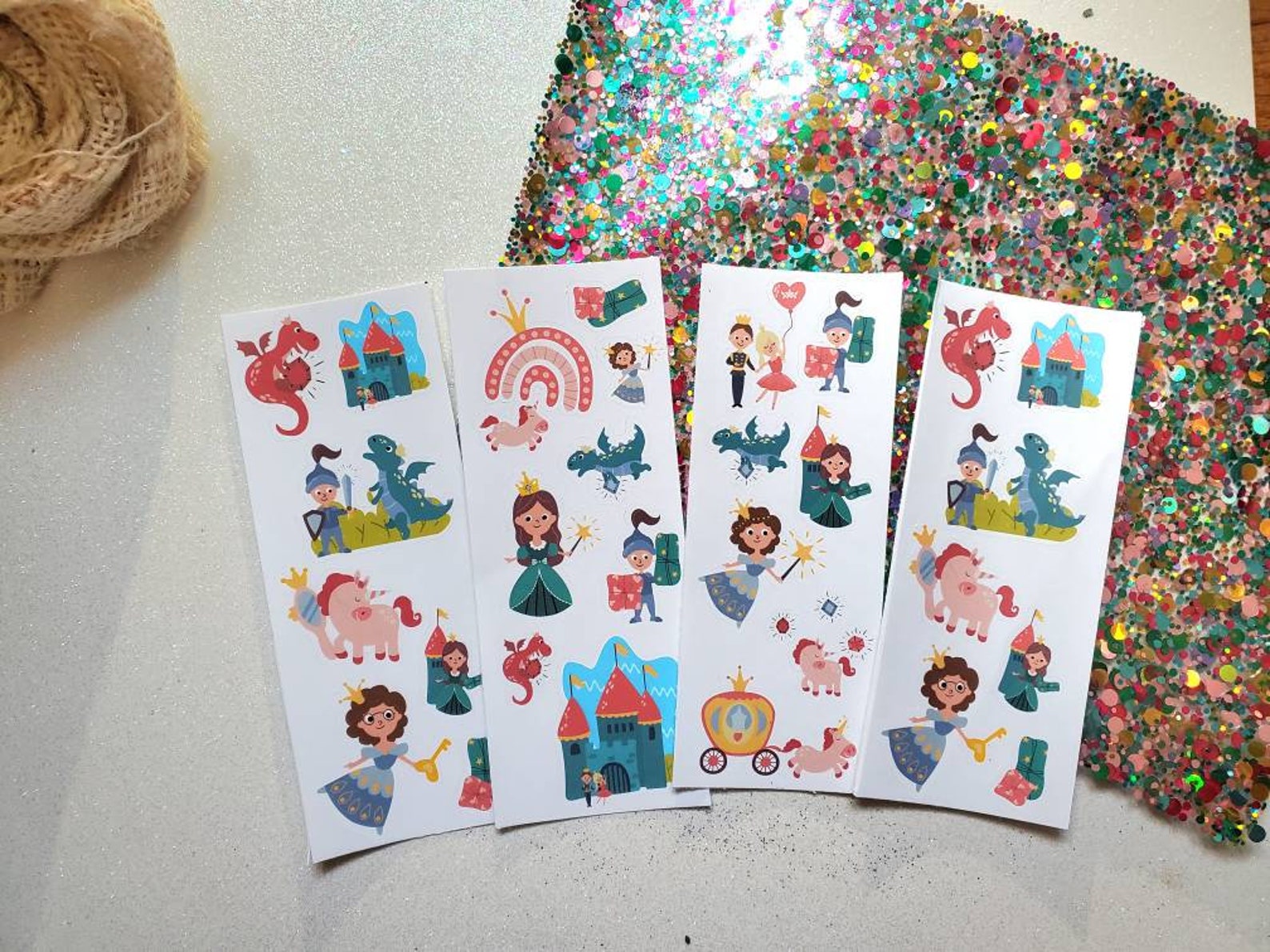Princess Stickers Party Favors Princess Birthday Party - Etsy