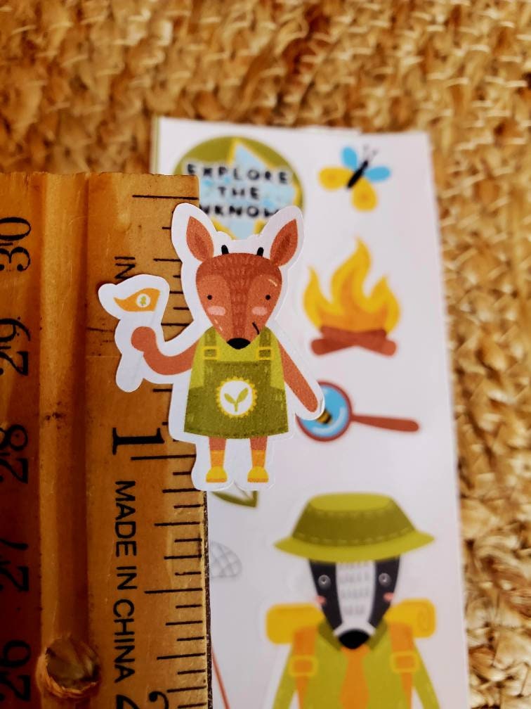 Camp Scout Stickers Party Favors Animal Scouts Camping - Etsy