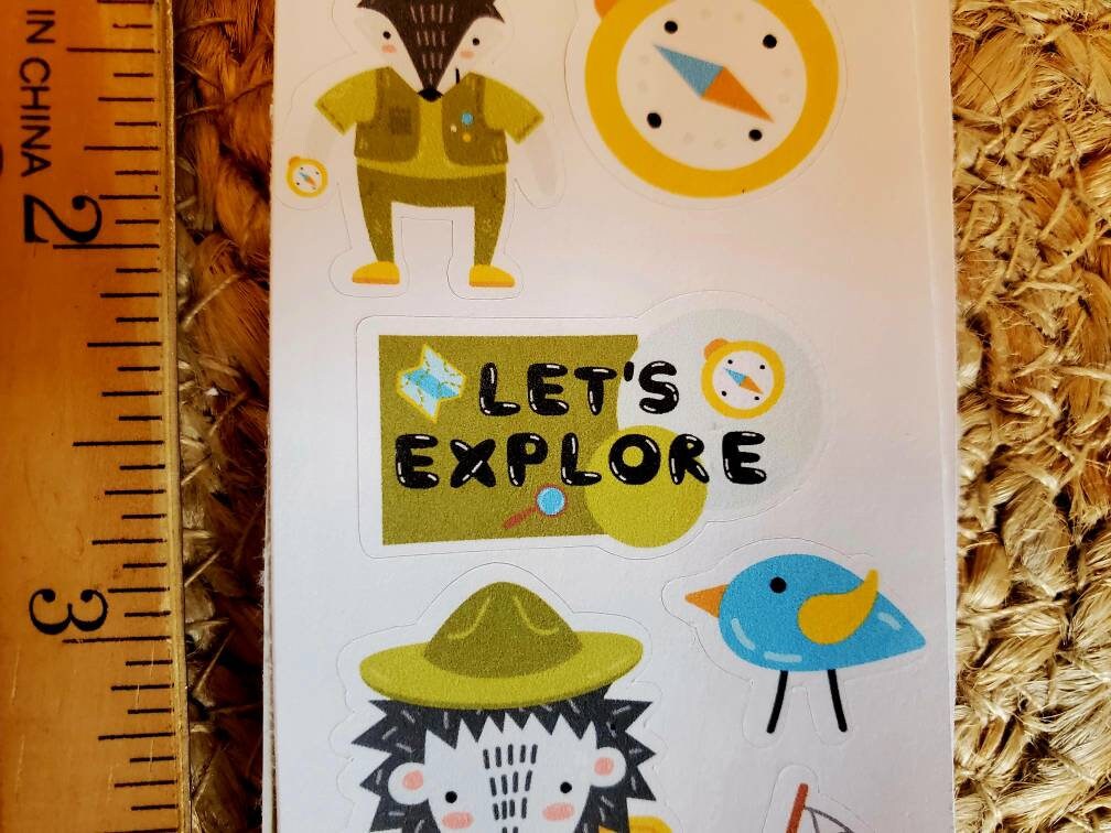 Camp Scout Stickers Party Favors Animal Scouts Camping - Etsy