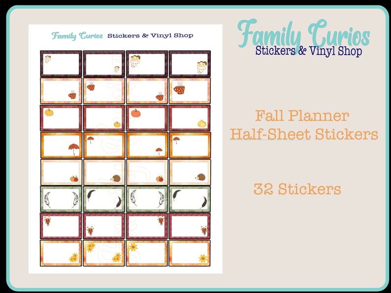 Autumn Shades Cozy Cute Ombre Planner Stickers, Fall Functional Sticker ...