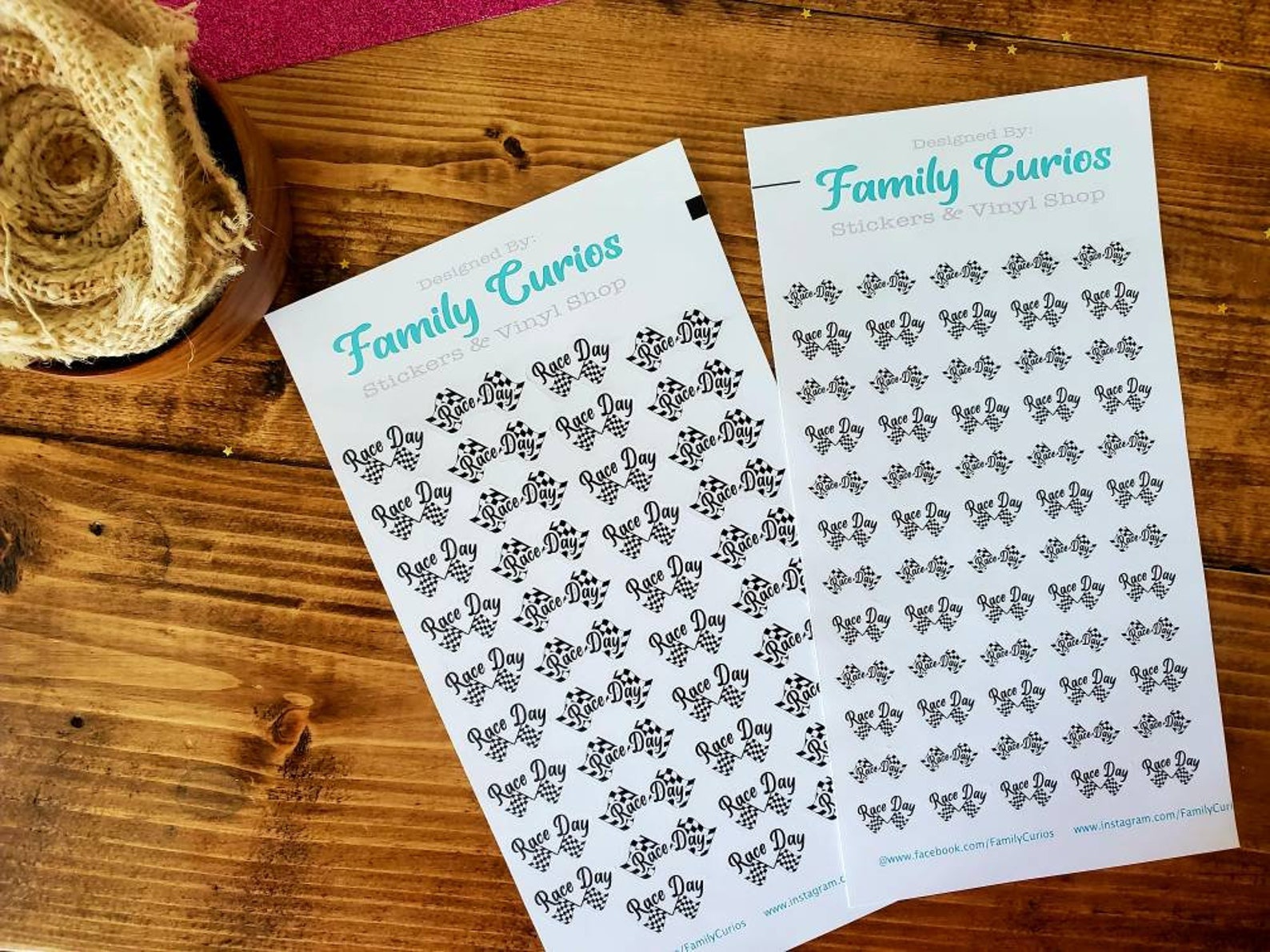 Race Day Planner Stickers, Flag Icons, 1" or Mini, Functional Sports ...