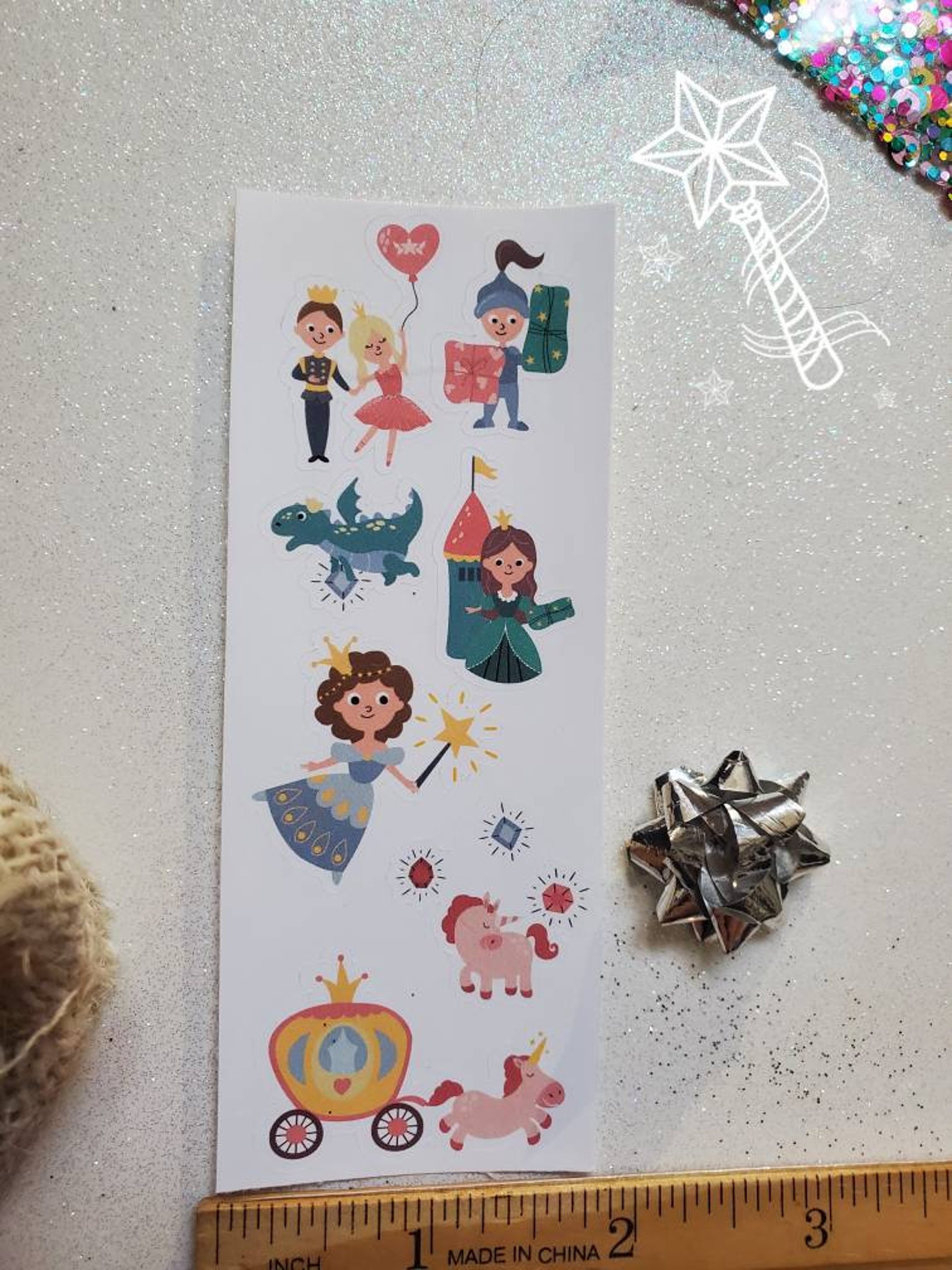 Princess Stickers Party Favors Princess Birthday Party - Etsy