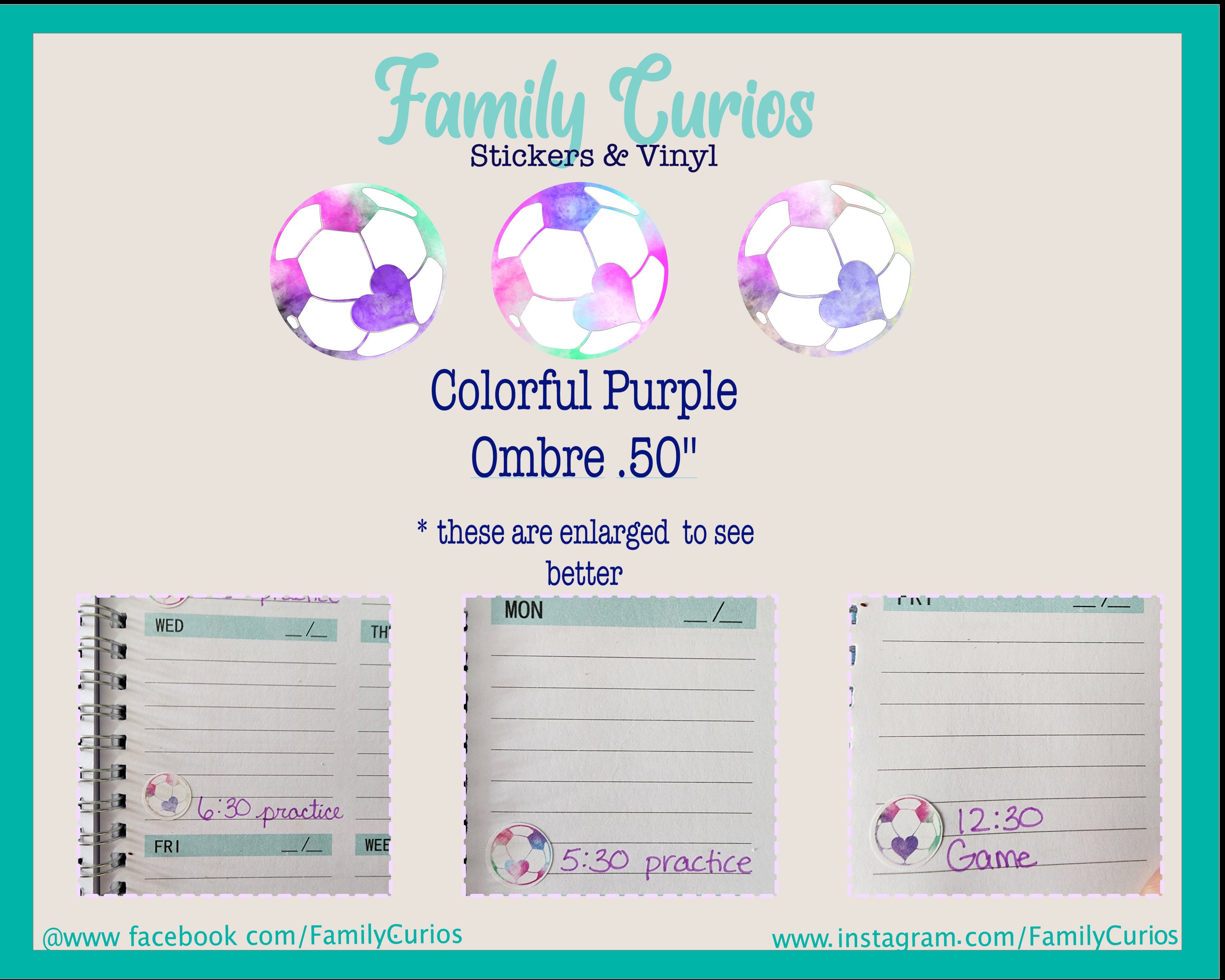 Soccer Ball Icons Stickers - Colorful Sports Planner Set for Game ...