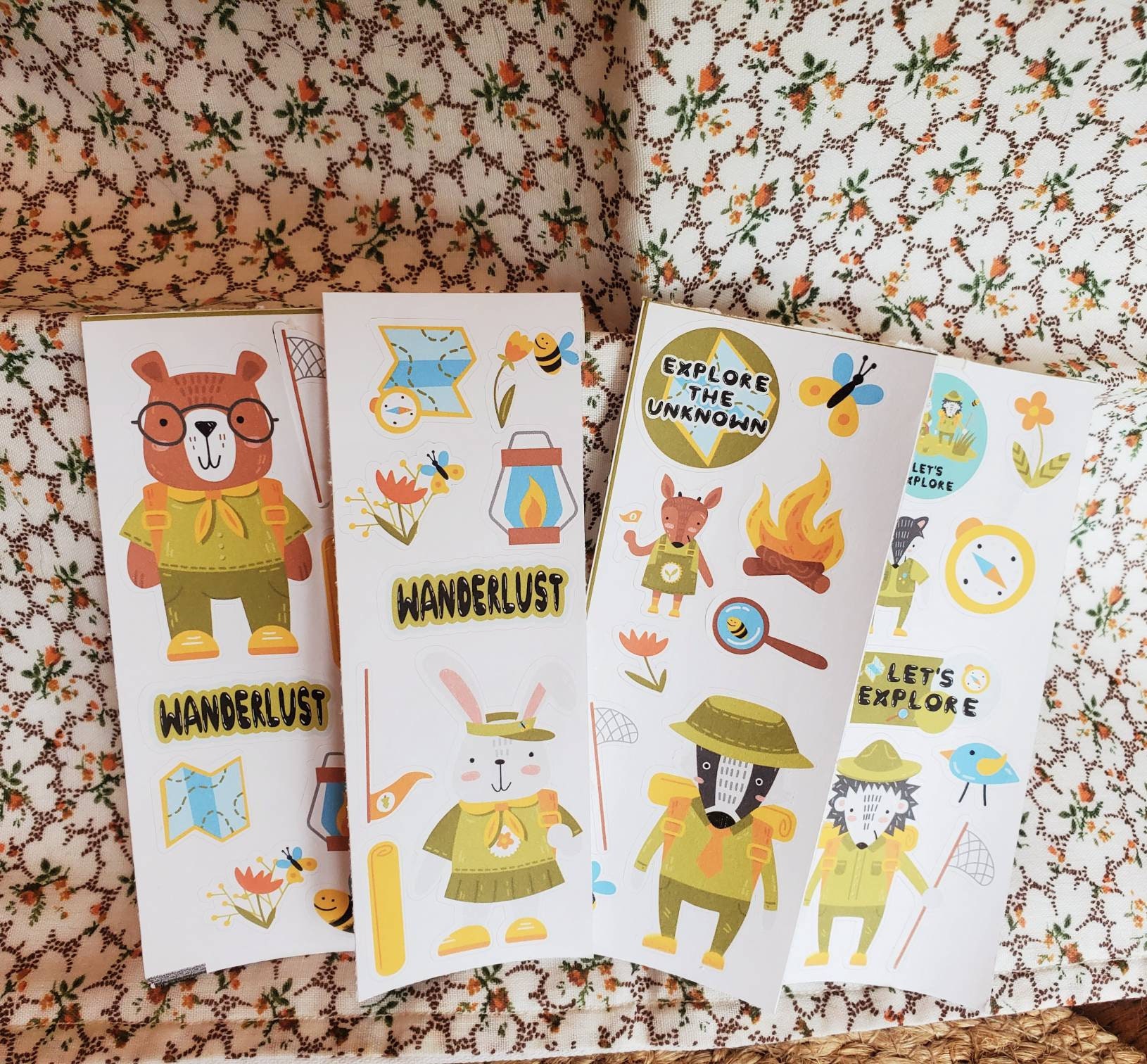 Camp Scout Stickers Party Favors Animal Scouts Camping - Etsy