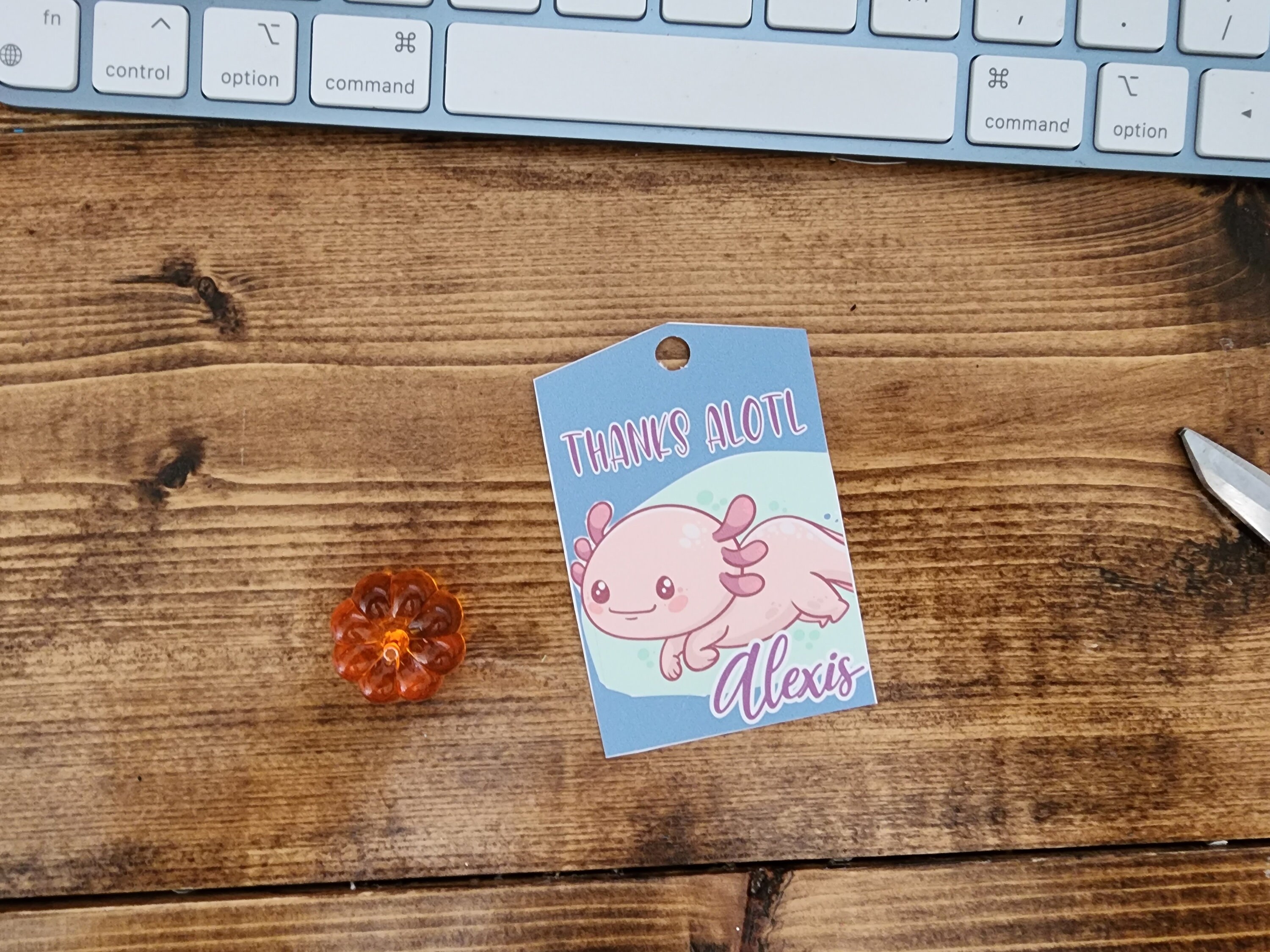 Adorable Axolotl Party Favor Tags Personalized Thank You Tags for ...