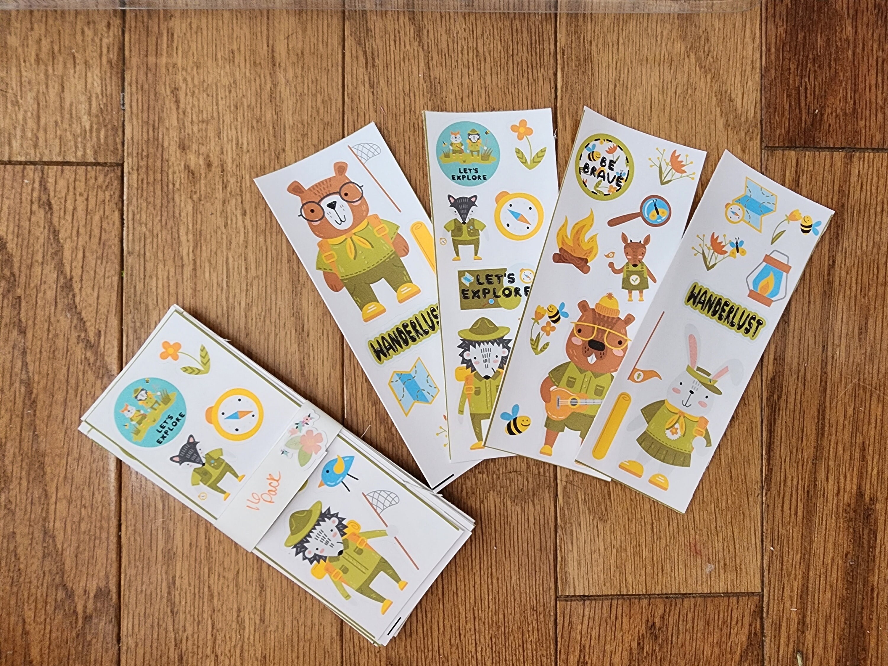 Camp Scout Stickers Party Favors Animal Scouts Camping - Etsy