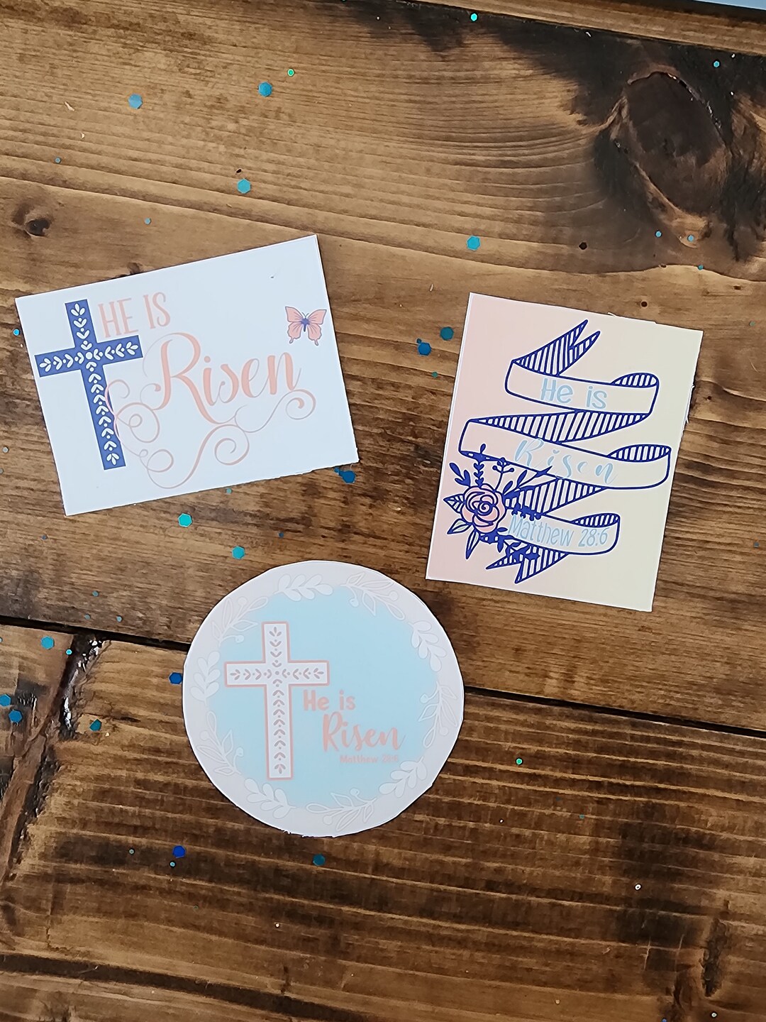 He is Risen Sticker, Easter Sticker, Cross Sticker, Gift for Christian ...