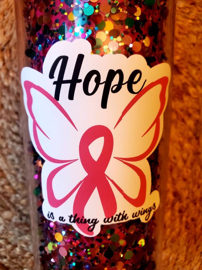 Breast Cancer Ribbon Decal Pink Ribbon Hope Butterfly Vinyl - Etsy