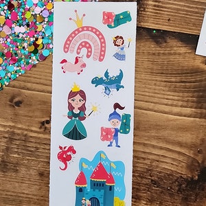 Princess Stickers, Party Favors, Princess Birthday Party Stickers ...