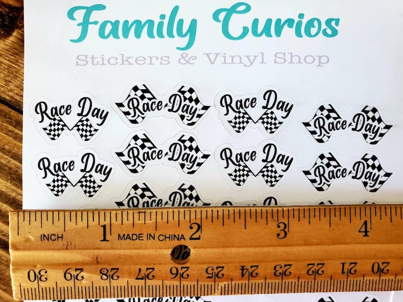 Race Day Planner Stickers, Flag Icons, 1" or Mini, Functional Sports ...